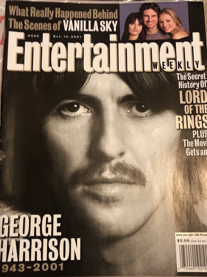 ENTERTAINMENT WEEKLY Magazine (Dec 2001) GEORGE HARRISON Tribute 1943 ...