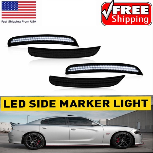 For Dodge Charger Scat Pack 15-22 Front Rear Bumper Side Marker Lights ...