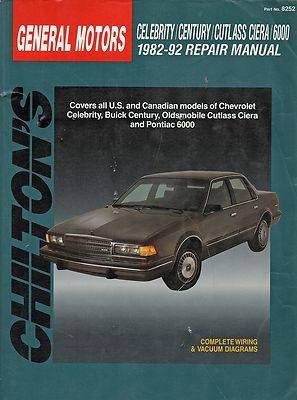Chilton Repair Manual GM Celebrity Century Ciera 6000 1982-1992 | eBay