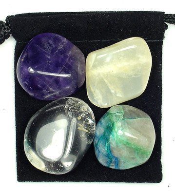 PRE-MENSTRUAL SYNDROME PMS Tumbled Crystal Healing Set = 4 Stones ...