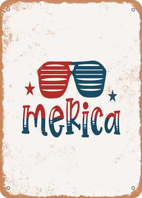 METAL SIGN - Merica - Vintage Rusty Look | eBay