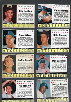 1961 POST BASEBALL CARD LOT X 8 CARDS HAND CUT..NICE COLOR ETC | eBay