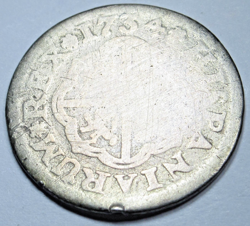 1734 Spanish Silver 1 Reales Genuine 1700's Colonial Cross Pirate ...