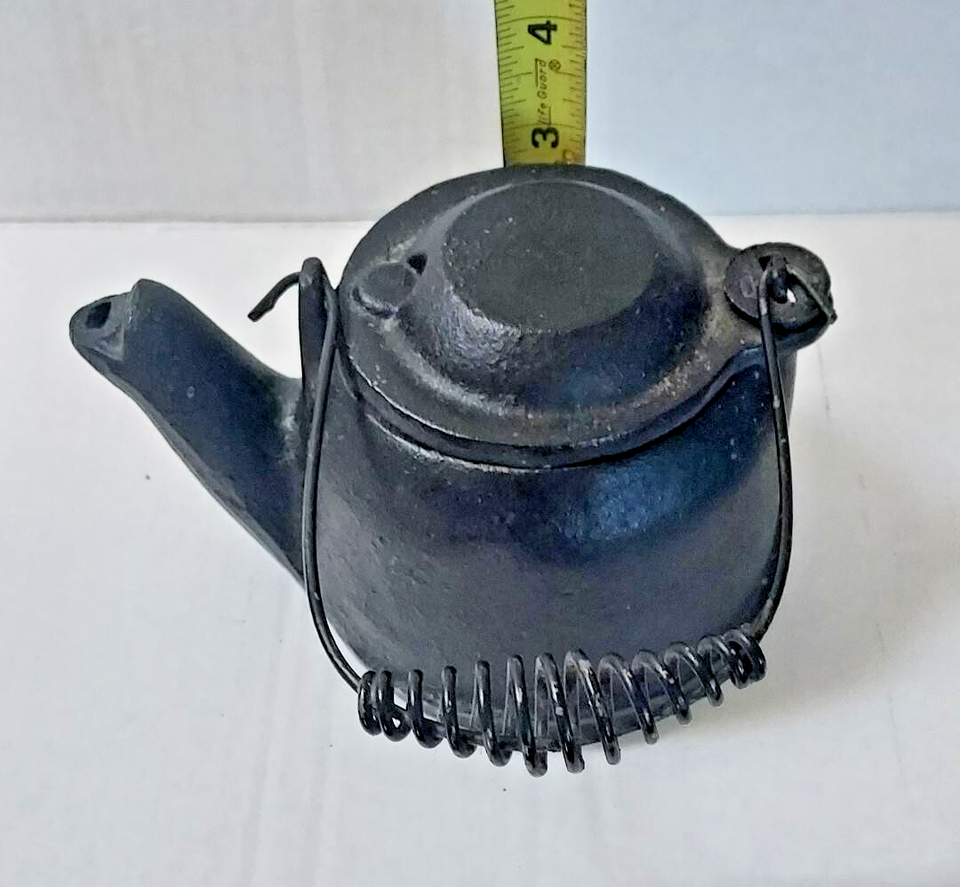 Vintage Griswold Cast Iron Tea Kettle Miniature HTF Salesman Sample | eBay