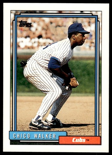1992 Topps Baseball Card Chico Walker Chicago Cubs #439 | eBay