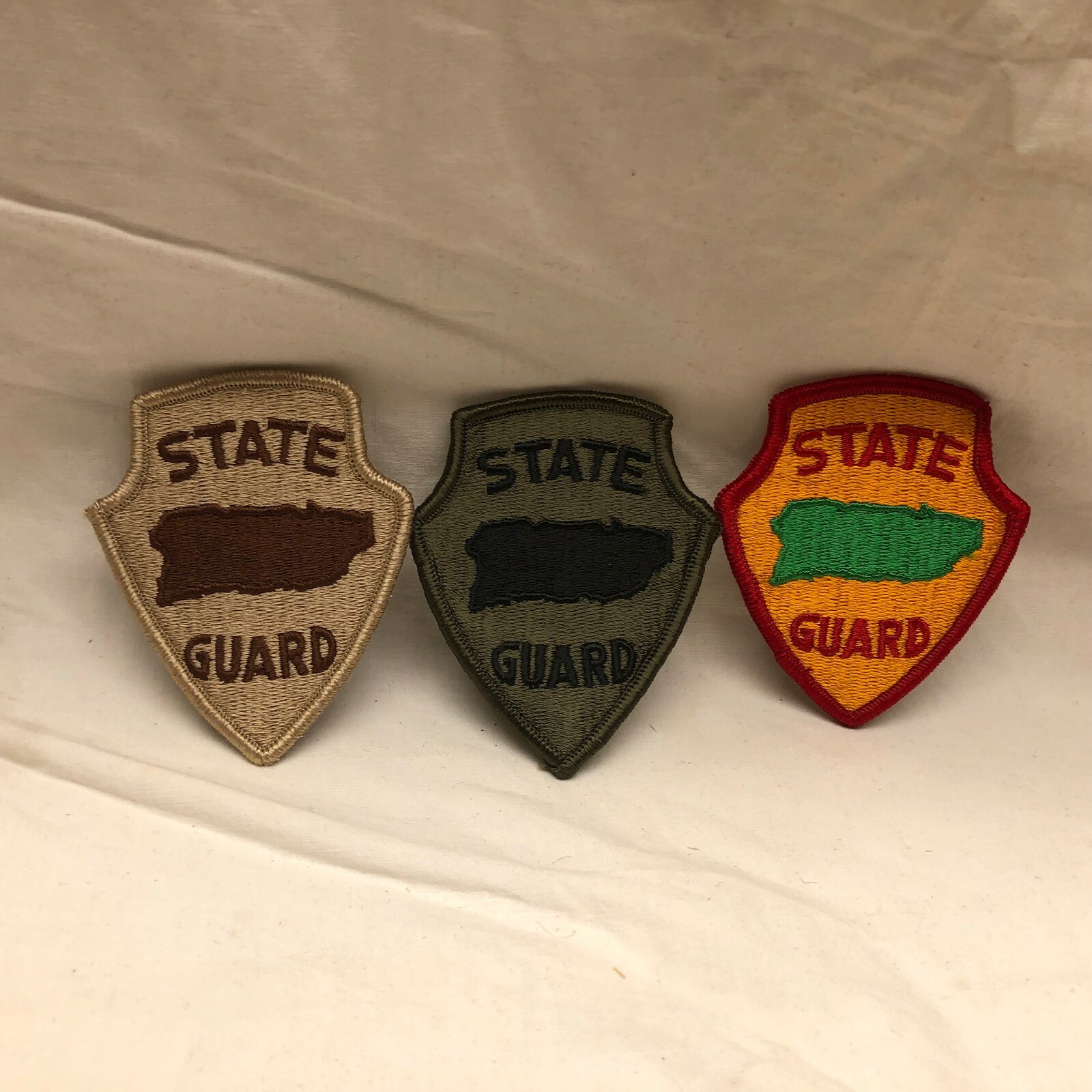 Military Patch Badge lot (3) Puerto Rico State Constabulary Force Type ...