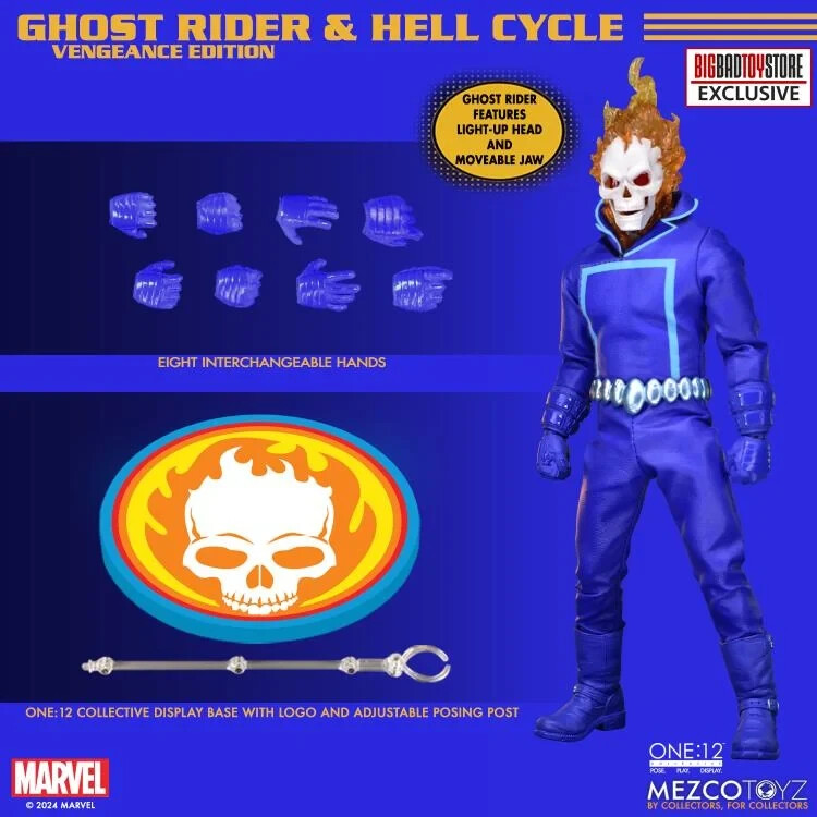 Mezco One:12 Collective Marvel’s Ghost Rider & Hell Cycle Vengeance ...