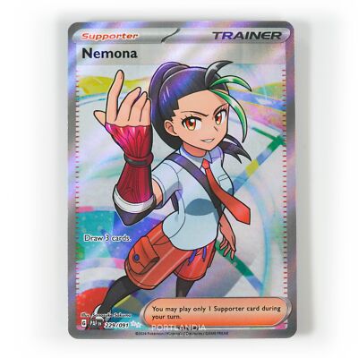 Pokemon - Nemona - 229/091 - SV Paldean Fates - Full Art Trainer Card ...