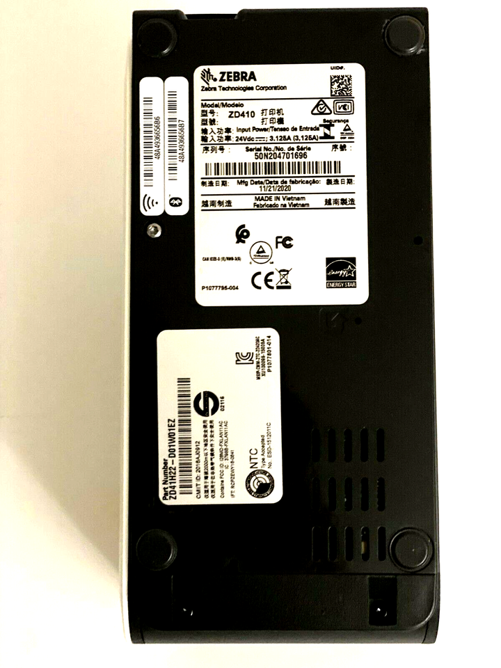 Zebra ZD410 Printer USB, Bluetooth, Wifi 802.11ac, ZD41H22-D01W01EZ | eBay