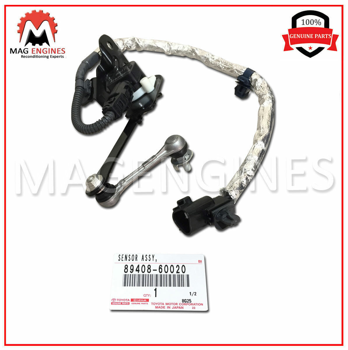 89408-60020 GENUINE OEM SENSOR SUB-ASSY, HEIGHT CONTROL, REAR LH ...