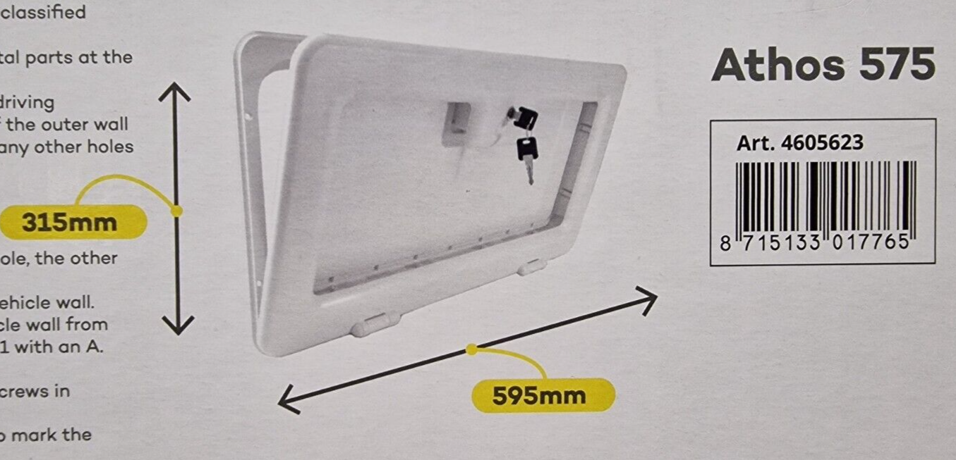 Caravan NBBS Battery Locker Box Door - White - PO560 | eBay