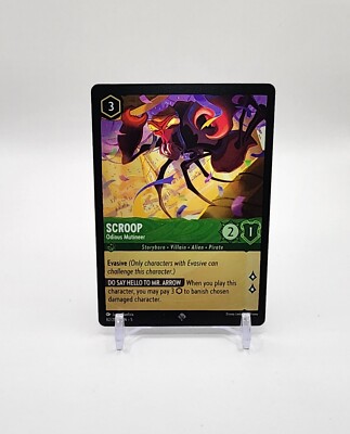 Disney Lorcana TCG Shimmering Skies Scroop Odious Mutineer Super Rare ...