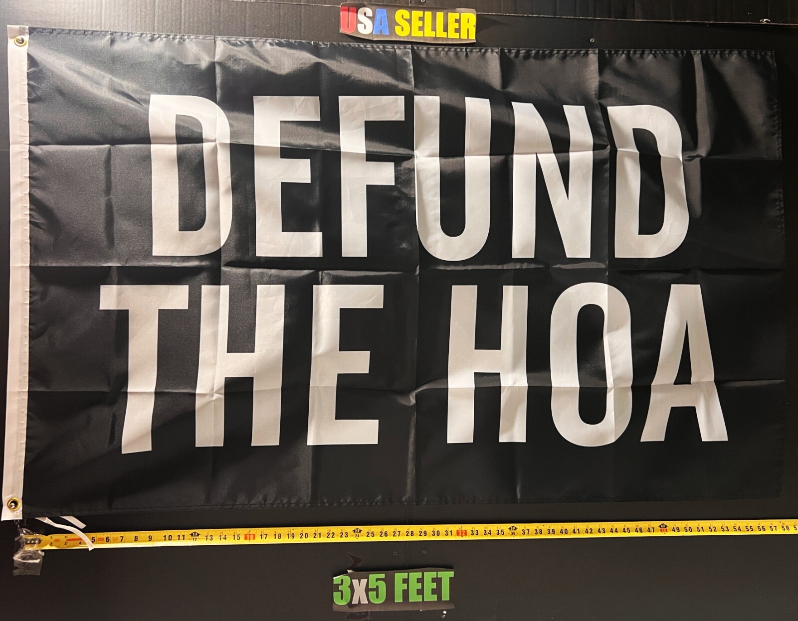 Defund The HOA Flag FREE USA SHIPAmerica Man Cave Dorm Room USA Poster ...