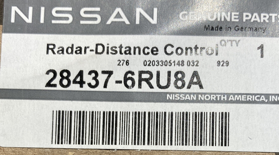 Genuine Nissan Distance Sensor 28437-6RB7A/28437-6RU8A Superseded To ...