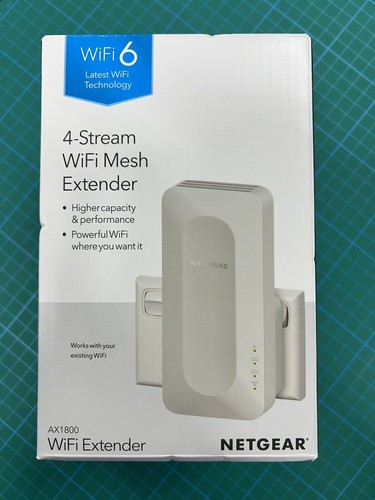 NETGEAR AX1800 WiFi 6 Mesh Extender White (EAX15-200AUS) NEW UNOPENED ...