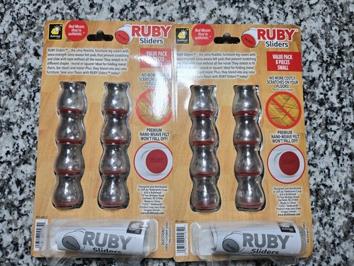 2 Pack As Seen TV Ruby Sliders SMALL, Chair Covers Protect Hard Surface ...