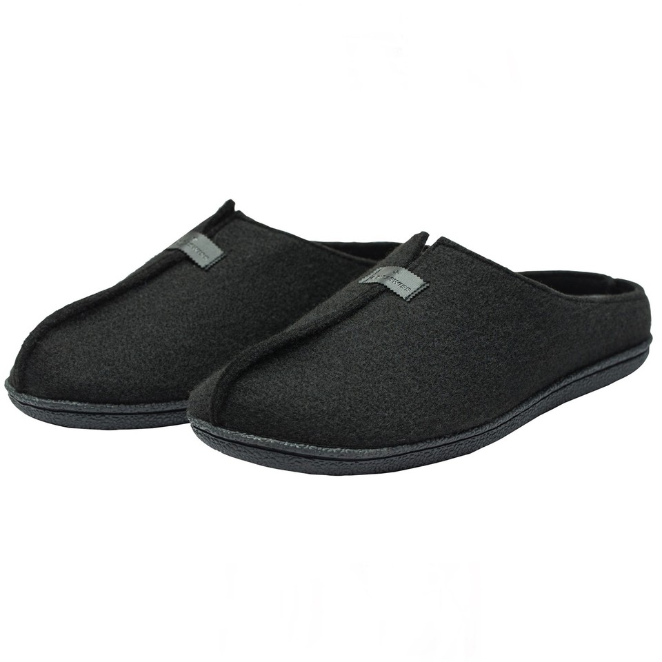 Alpine Swiss Mens Felt Faux Wool Clog Slippers Comfortable Cushion ...