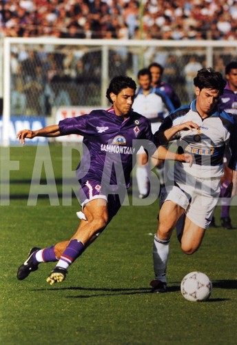 Vintage Press Photo Football, Fiorentina, Inter, Rui Costa, Sforza ...