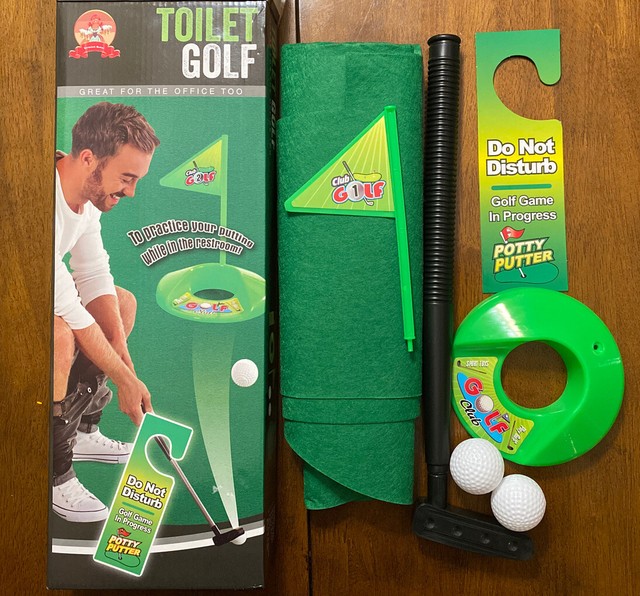 Toilet Golf Putter Practice in Bathroom Potty Toy by Barwench Mini Gift ...