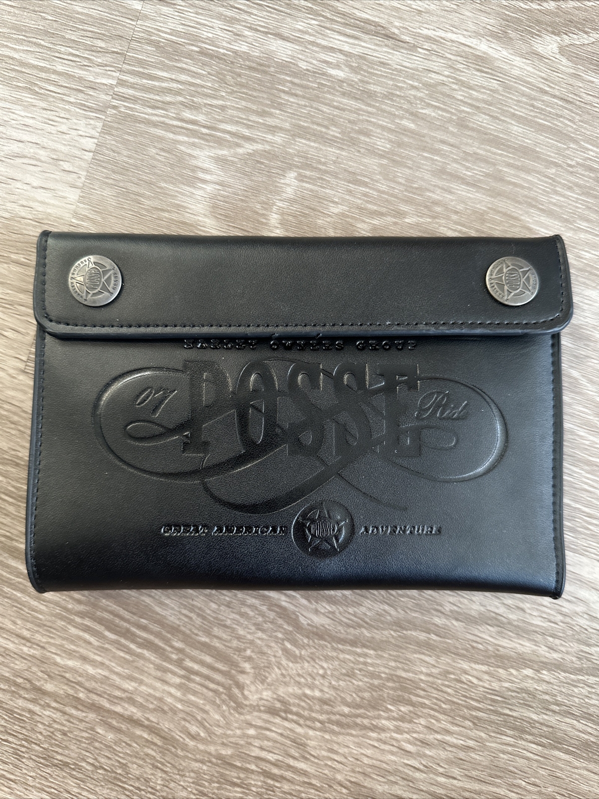 Harley Davidson Posse Harley Owners Club Leather Notebook Pad Pen Badge ...
