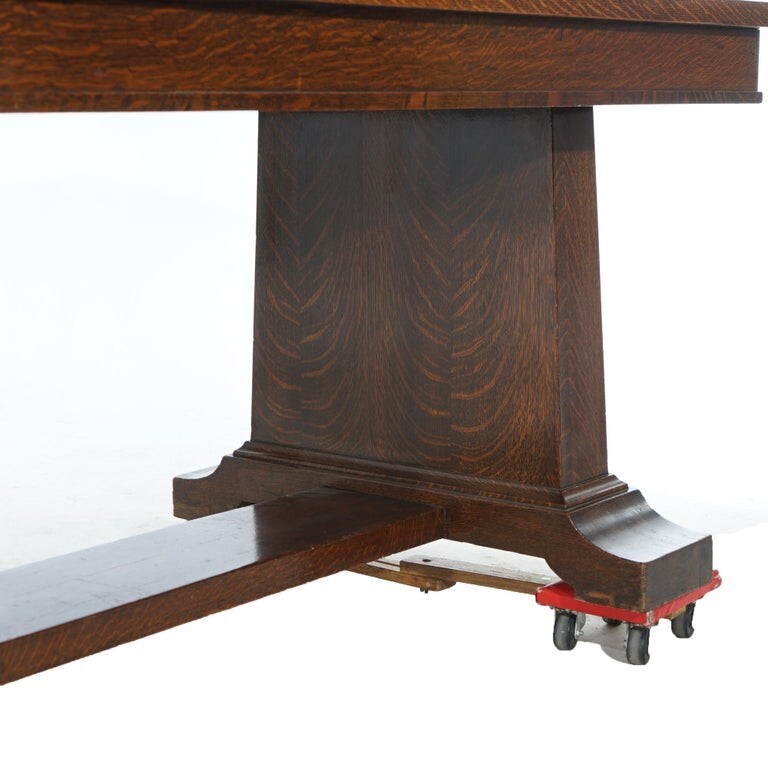 Antique Stickley School Arts & Crafts Mission Oak Conference Table ...