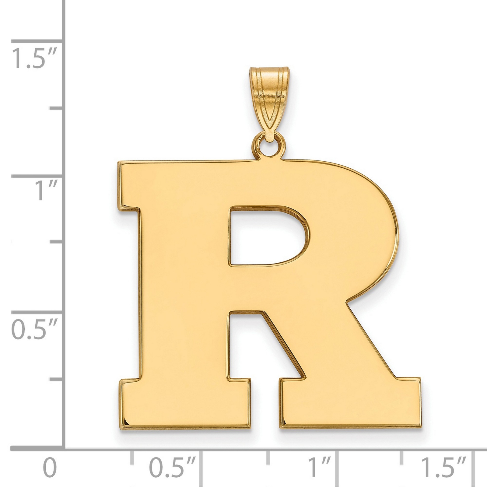 Rutgers University Scarlet Knights School Letter Logo Pendant Gold ...