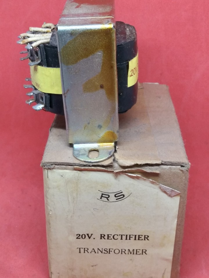 RS 20V RECTIFIER TRANSFORMERN.. NEW ? OLD STOCK VINTAGE RADIO SPARES ...