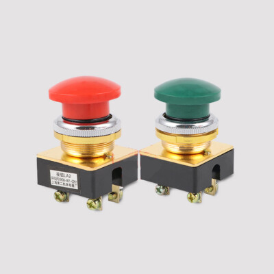 Mushroom Momentary button 30mm Red green Push Button Switch Self reset LA2-J | eBay