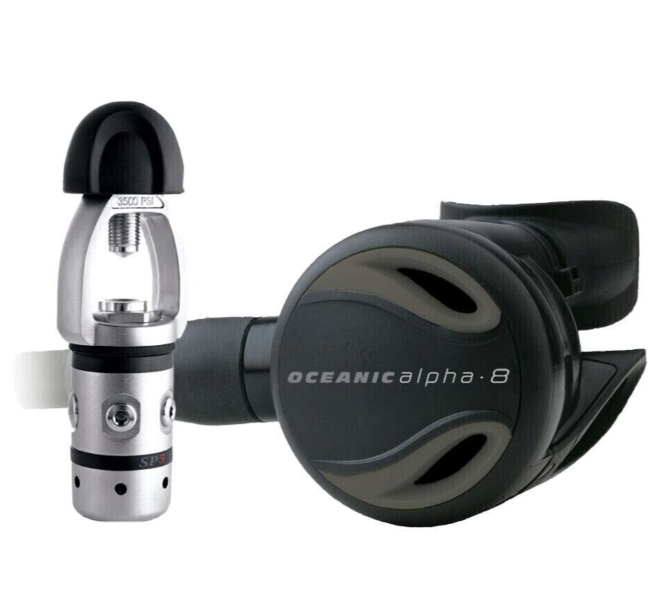 Oceanic Regulator Set Alpha 8 2nd Stage + SP5, Yoke 1st stage Scuba ...