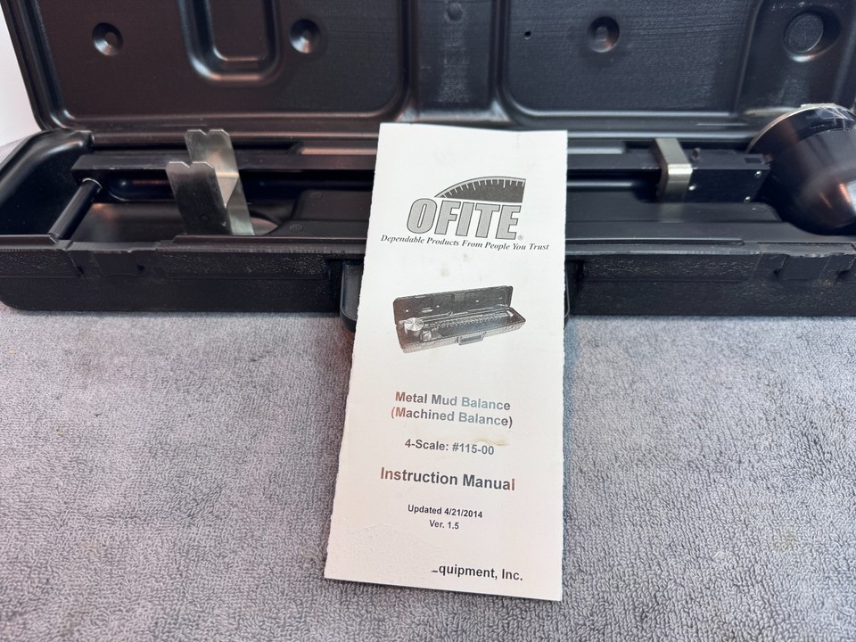 Ofite Ofi Atmospheric Mud Balance Fluid Tester 115-00 4-Scale Oilfield ...