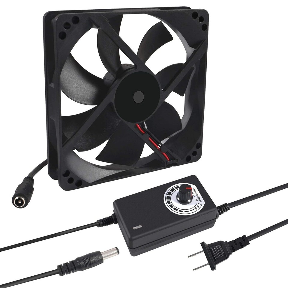 Computer Fan with AC Plug 120mm x 25mm EC Axial Fan AC 110V 115V 120V ...