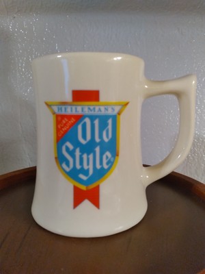 VINTAGE HEILEMANS OLD STYLE BEER CERAMIC COFFEE MUG, STEIN SHAPED STYLE ...
