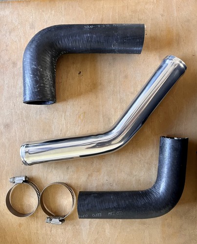 Upper Radiator Bypass Pipe w Hose ends for Supercharger Turbo Foxbody ...