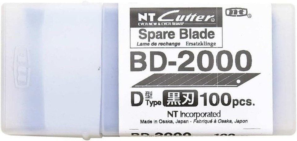NT CUTTER BD-2000 SNAP-OFF PRECISION BLADES 30 DEGREE BLADES 9mm 100 ...
