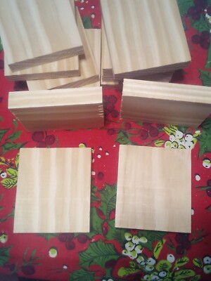 Wood Blocks Pine 1" X 4" X 4" Wood Pine Block 12 Piece Lot Building ...
