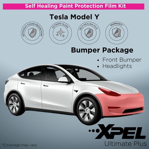 XPEL Tesla Model Y PreCut Front Bumper (No PDC) Paint Protection Film ...
