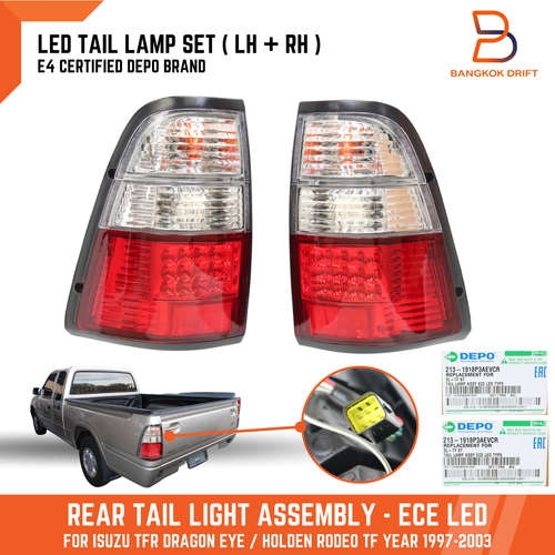 E4 GENUINE DEPO LED TAIL LIGHT LAMP HOLDEN RODEO UTE 98-03 ISUZU TFR TF ...