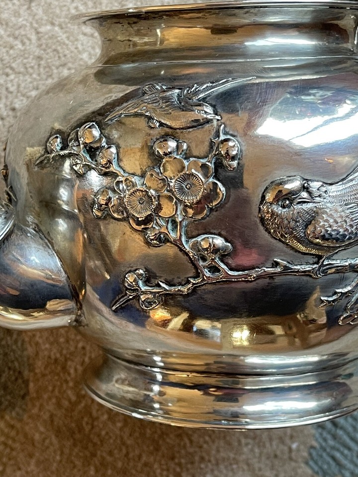 A124 A Four-Piece Sing Fat Chinese Export Silver Tea Set, early 20th ...