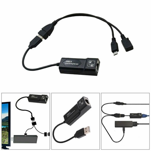 For Amazon Fire Stick 4K TV LAN Ethernet Connector + OTG USB Cable ...