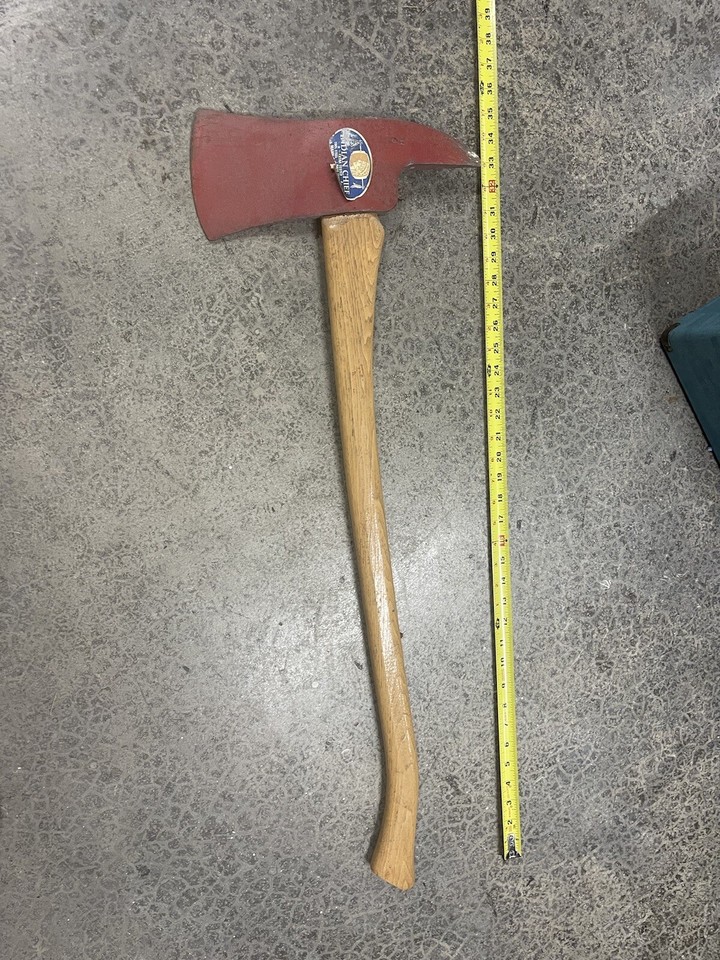 Indian Chief Fire Axe Looks Like It Was Used Firemen Mann Cave Damaged ...