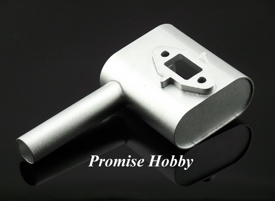 Aluminum Exhaust Pipe Muffler for 26cc - 42cc Gas Petrol Engine RC ...