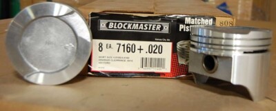 Blockmaster 7160+.020 Set of 8 Pistons 400 Ford | eBay