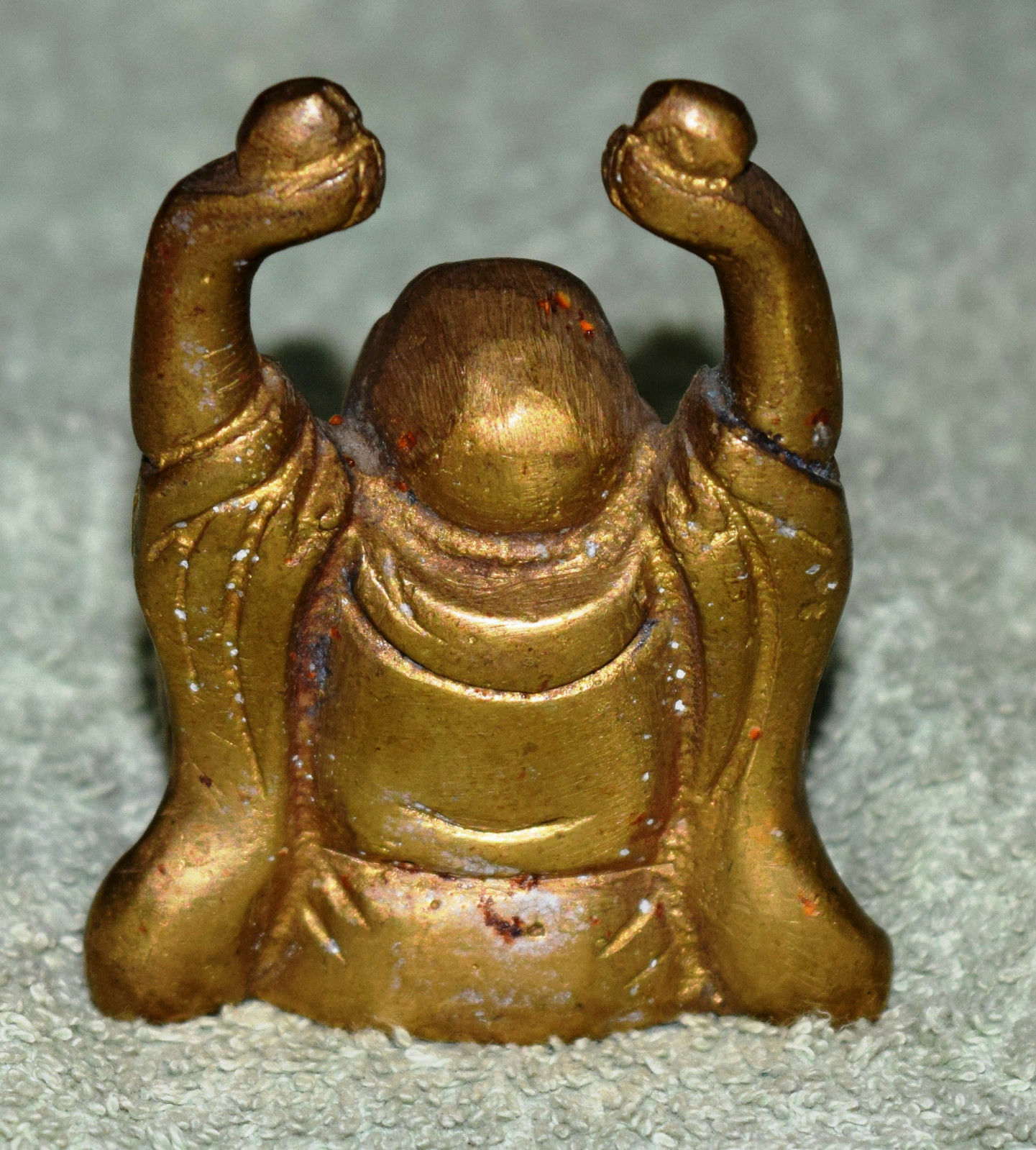 Laughing Buddha Statue Brass Buddhism Happy Statue Lucky For Happiness ...