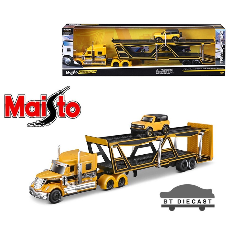MAISTO INTERNATIONAL LONESTAR CAR CARRIER w 2021 FORD BRONCO BADLANDS 1 ...