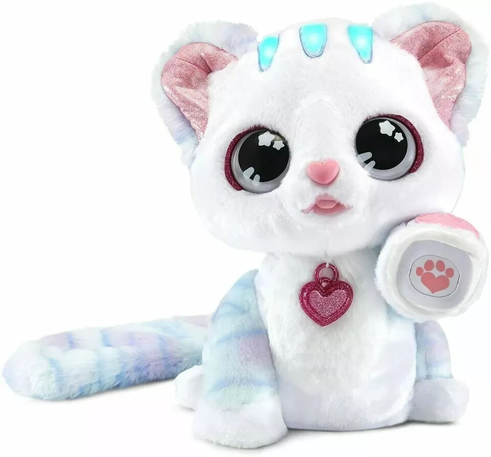 New VTech Glitter Me Kitten Interactive Plush Lights & Sounds Glitter ...