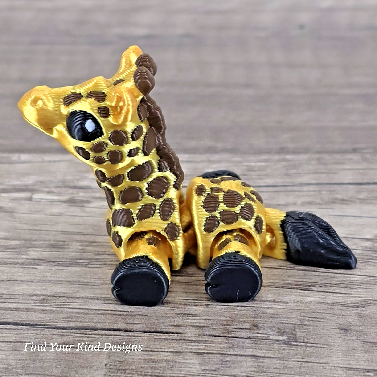 3D printed Giraffe Hatchling flexi fidget articulated toy 2.25" Safari ...