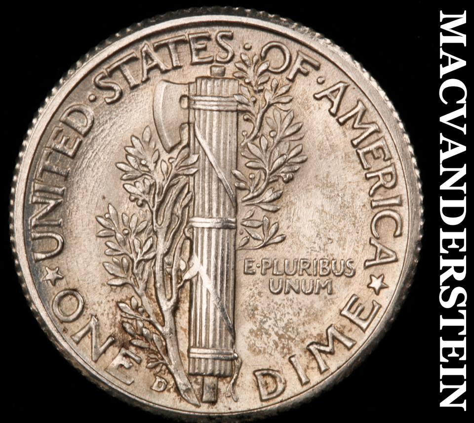 1935-D Mercury Dime - FSB - Super Choice Gem Brilliant Unc++++ Lustrous ...