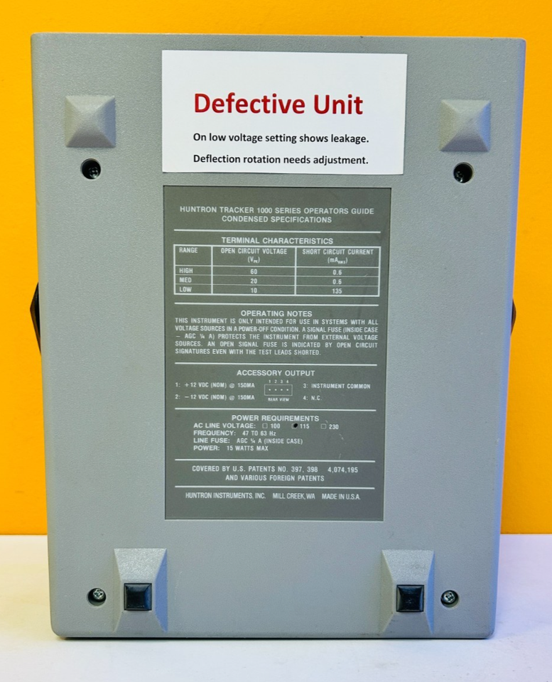 Huntron Tracker 1000 80 Hz, 2 CH, Component Analyzer, **For Parts ...