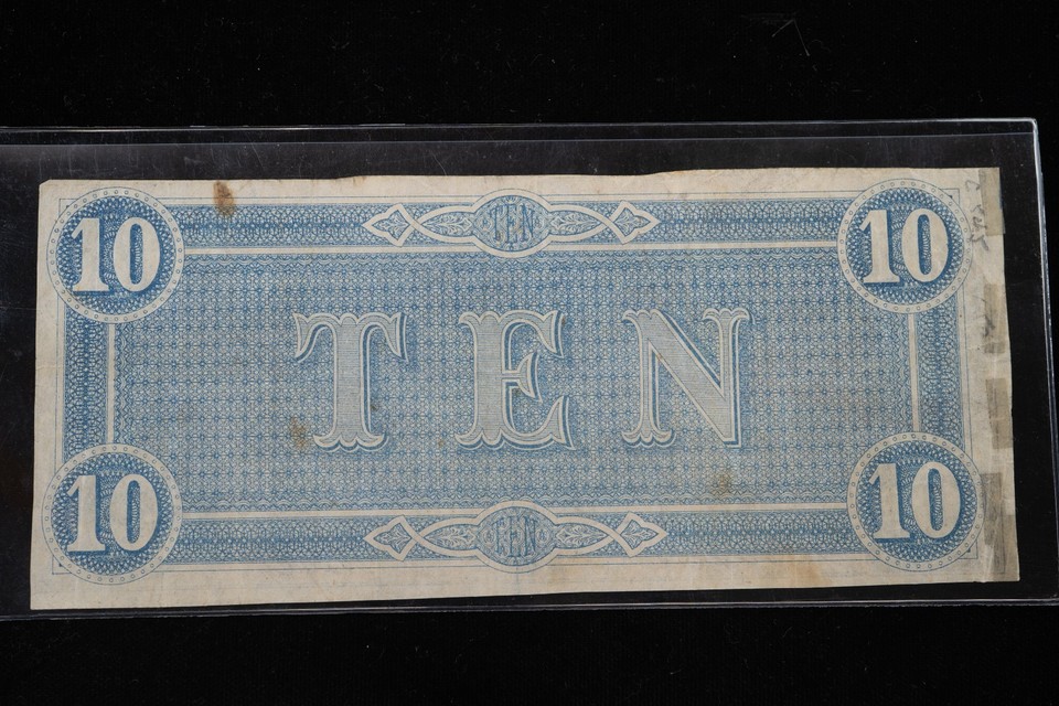 1864 Confederate $10 Note in Great Condition! Awesome Find! | eBay