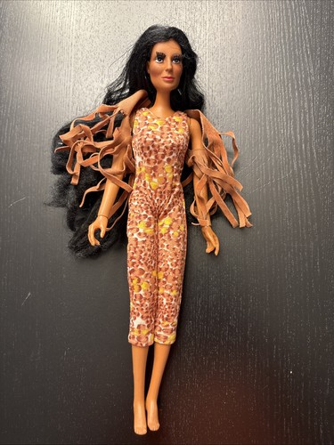 CHER 12” Doll Vintage 1975 Lavern Jumpsuit & Fringe Jacket MEGO Corp ...